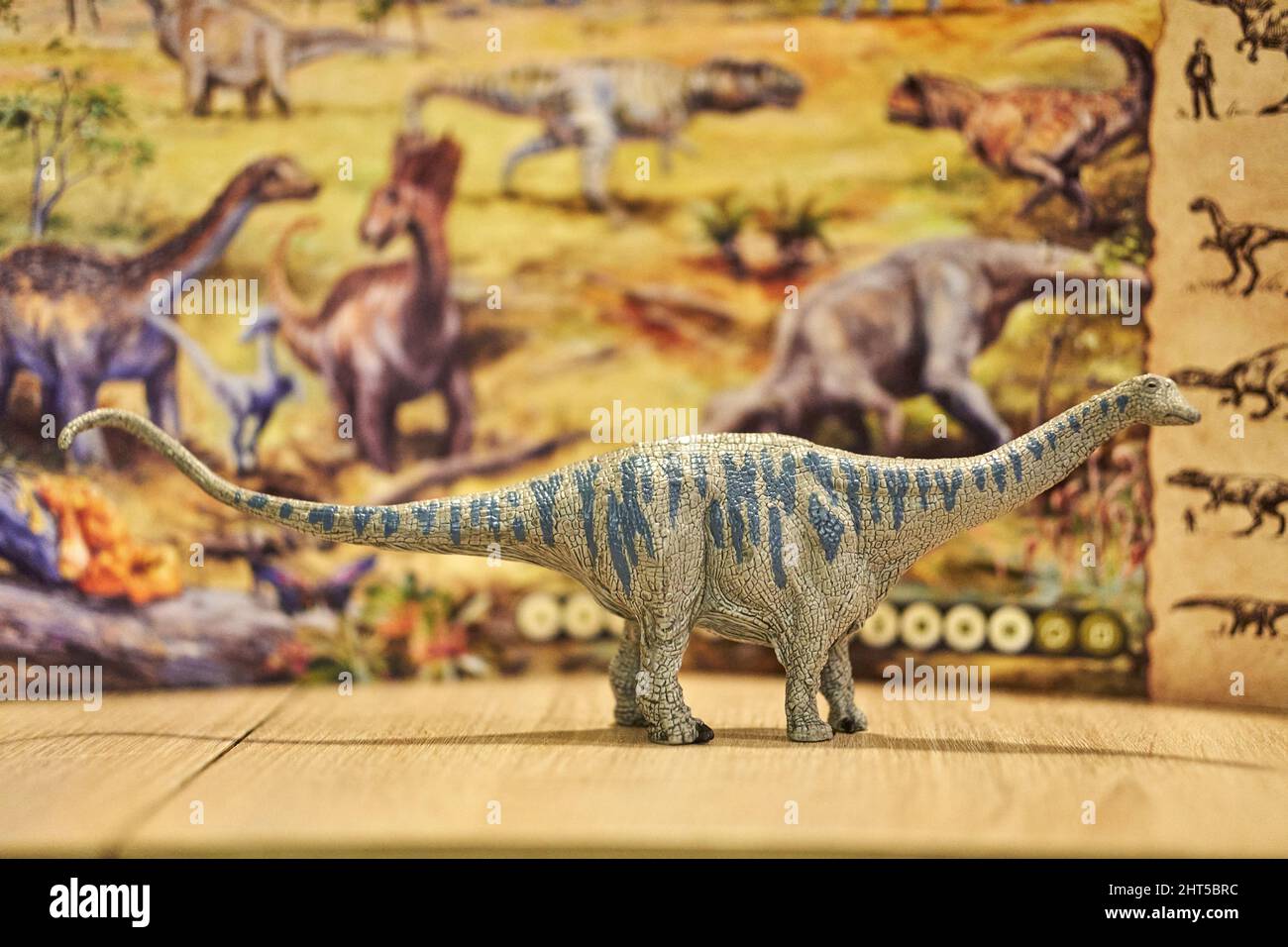 Toy figure of a giganotosaurus dinosaur of the Schleich brand Stock ...