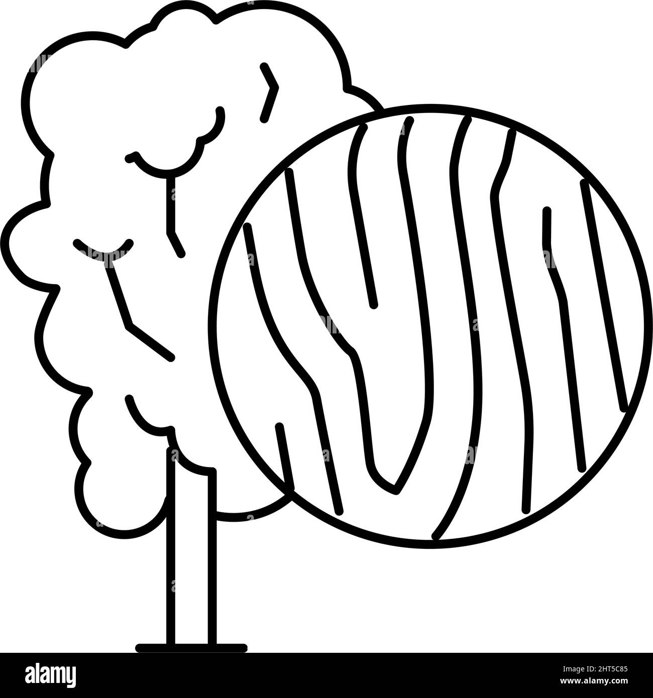 Birch wood line icon Black and White Stock Photos & Images - Alamy