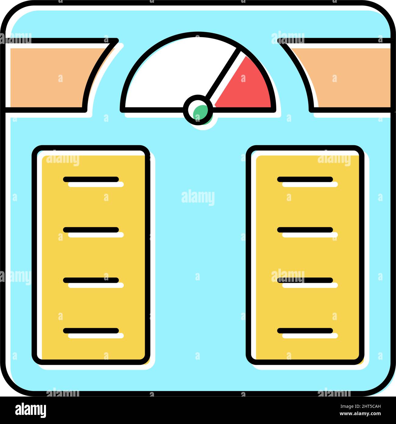 weight controling color icon vector illustration Stock Vector Image ...