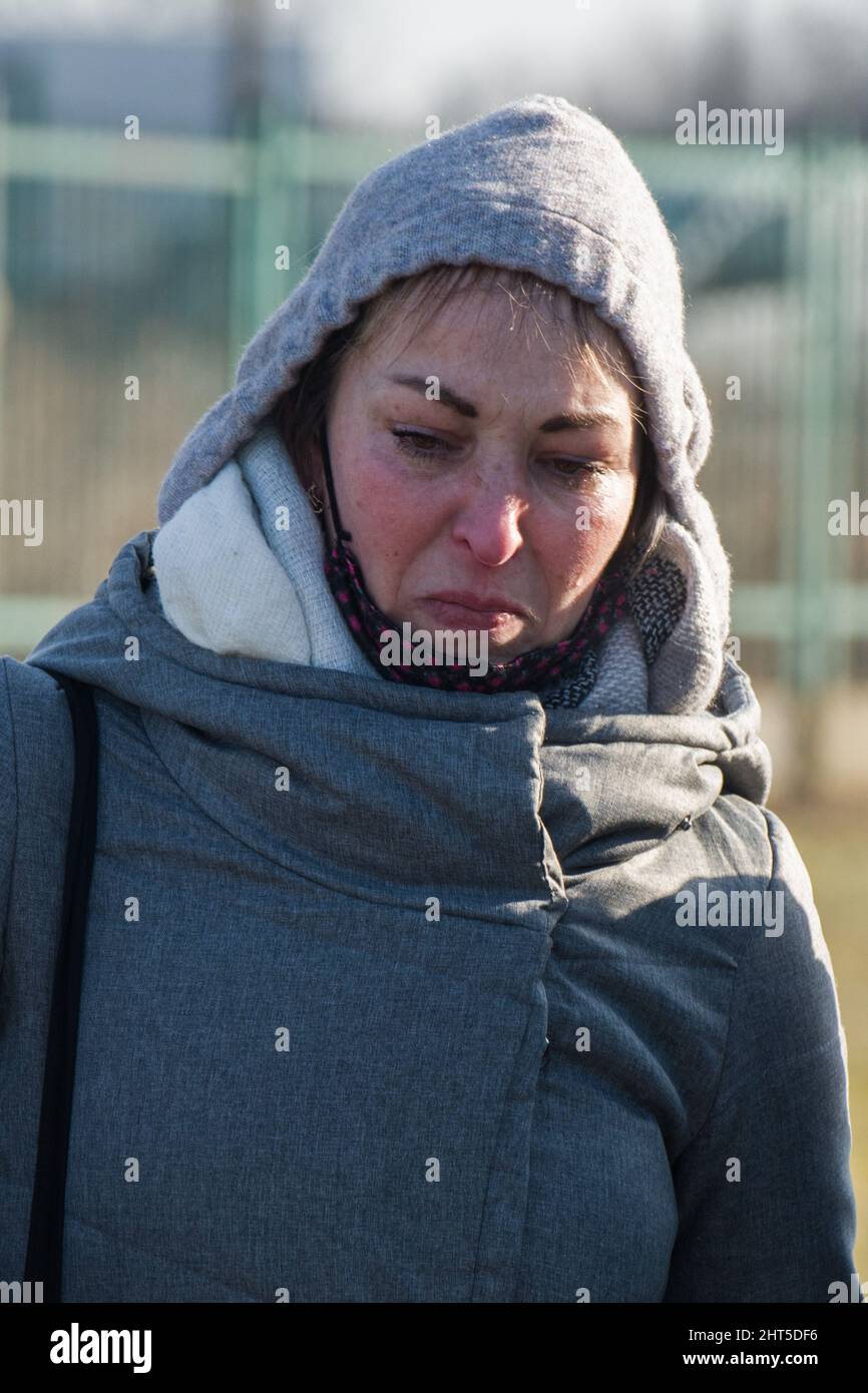 Ukrainian refugees are reunited with their loved ones at the Medyka ...
