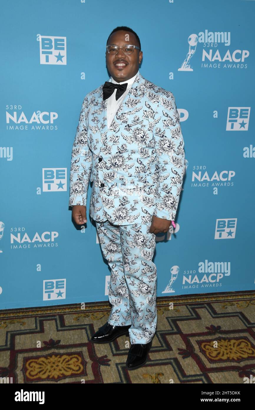 Harrison Guy arrives at the 53rd NAACP Image Awards Viewing Party held ...
