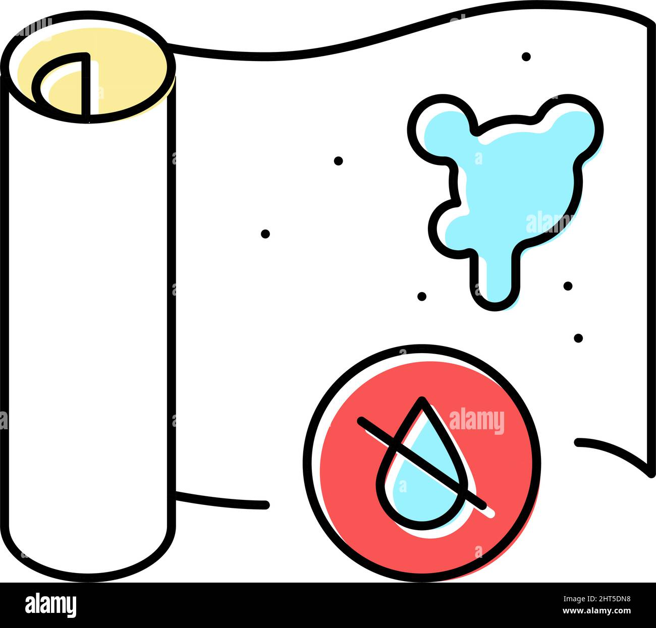 non-waterproof wallpaper color icon vector illustration Stock Vector ...