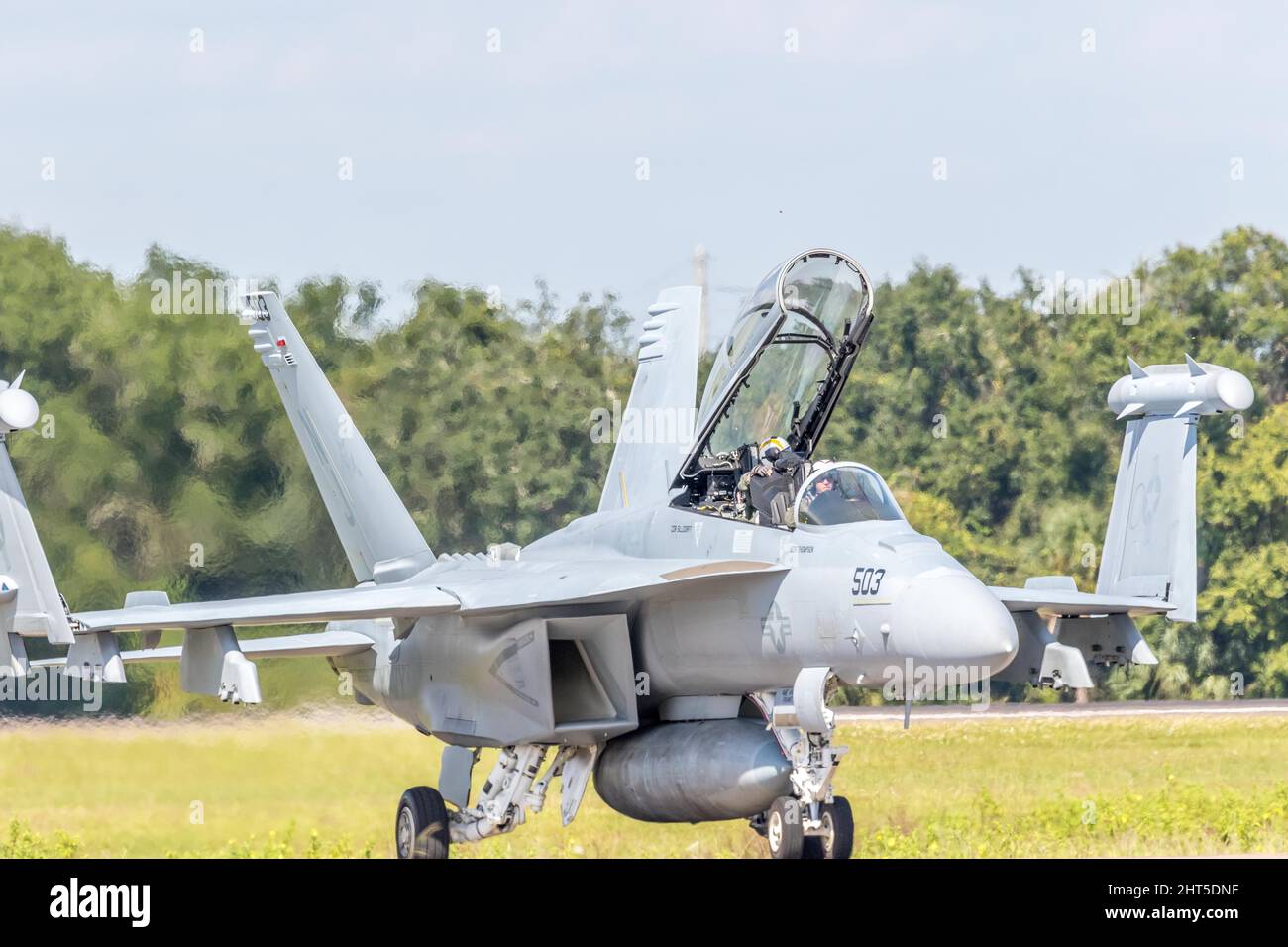 Twin-engine, multirole fighter aircraft Boeing Super Hornet with the ...