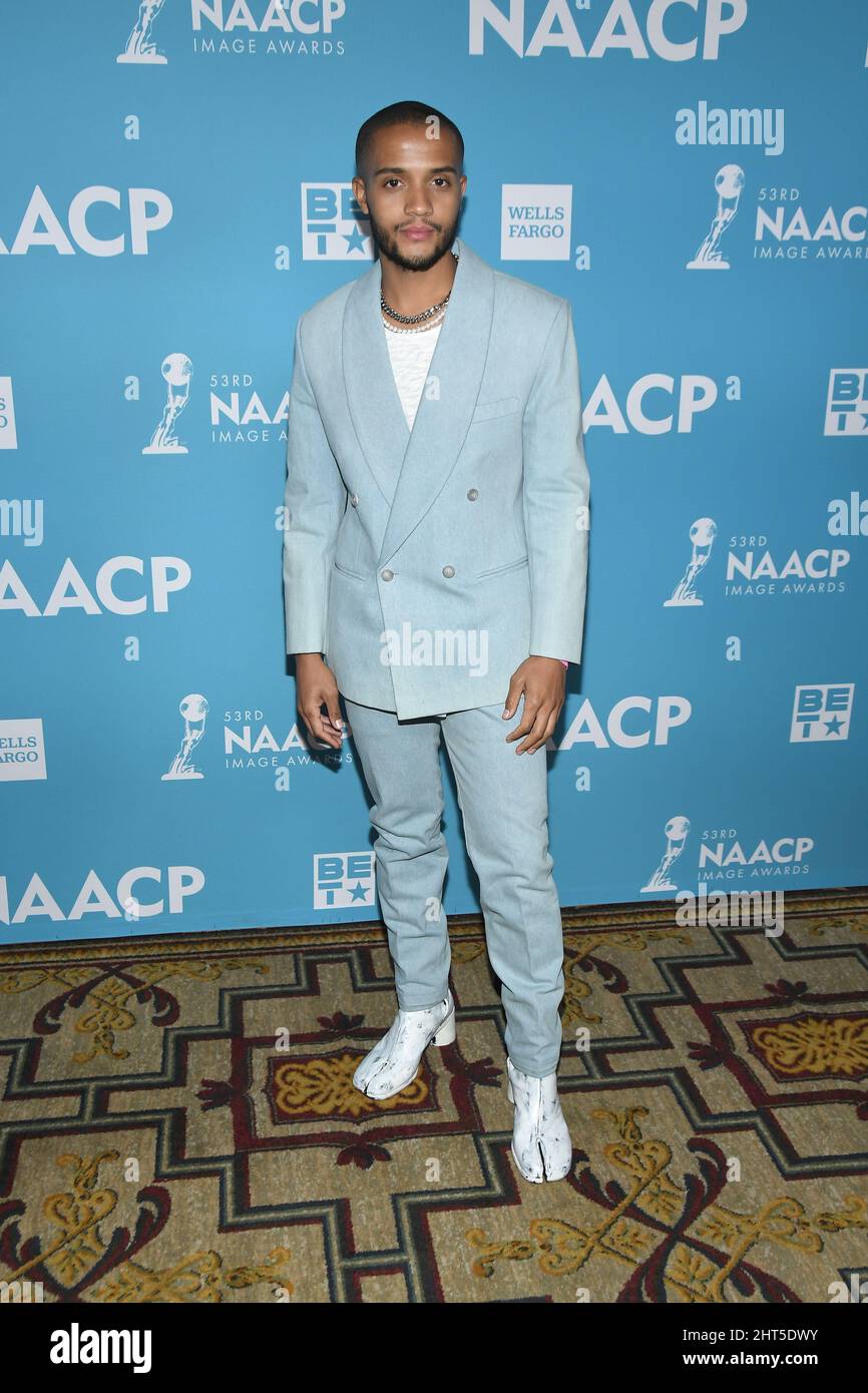 Los Angeles, USA. 26th Feb, 2022. Nic Ashe arrives at the 53rd NAACP ...