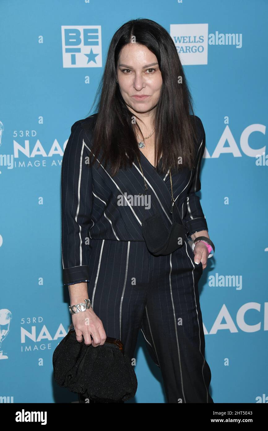 Elizabeth Trojian arrives at the 53rd NAACP Image Awards Viewing Party ...