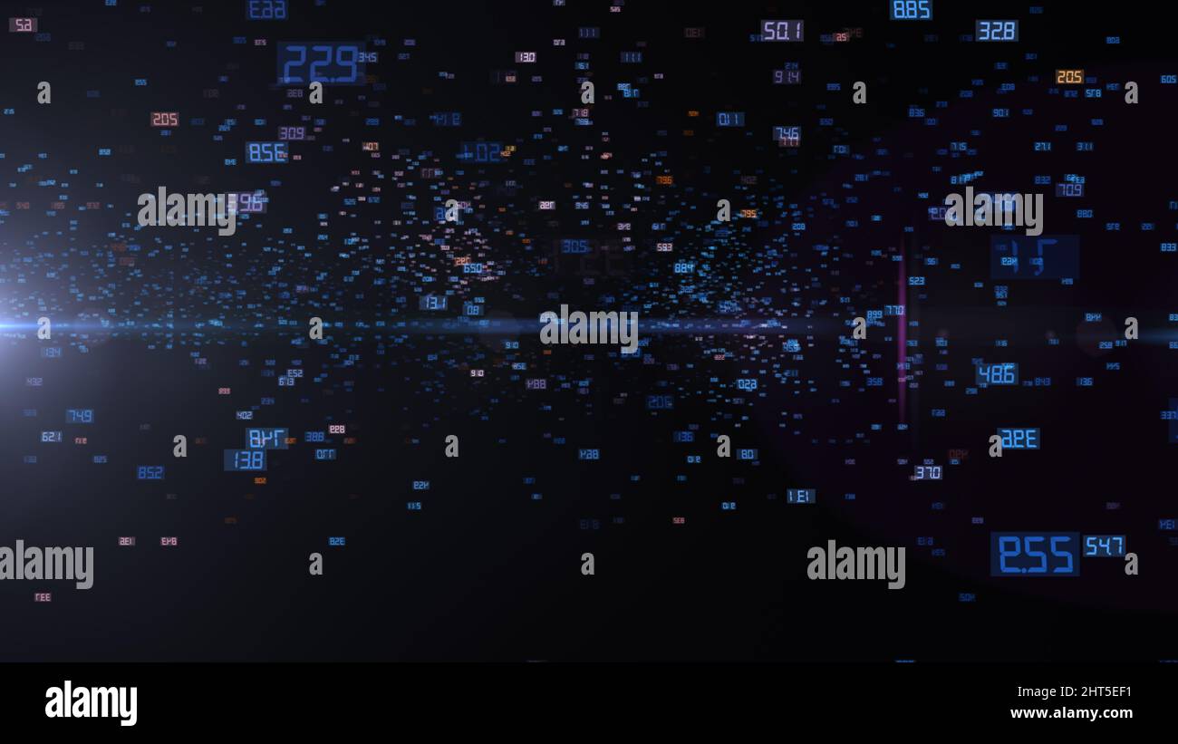 Luminous elements with numbers Stock Photo - Alamy