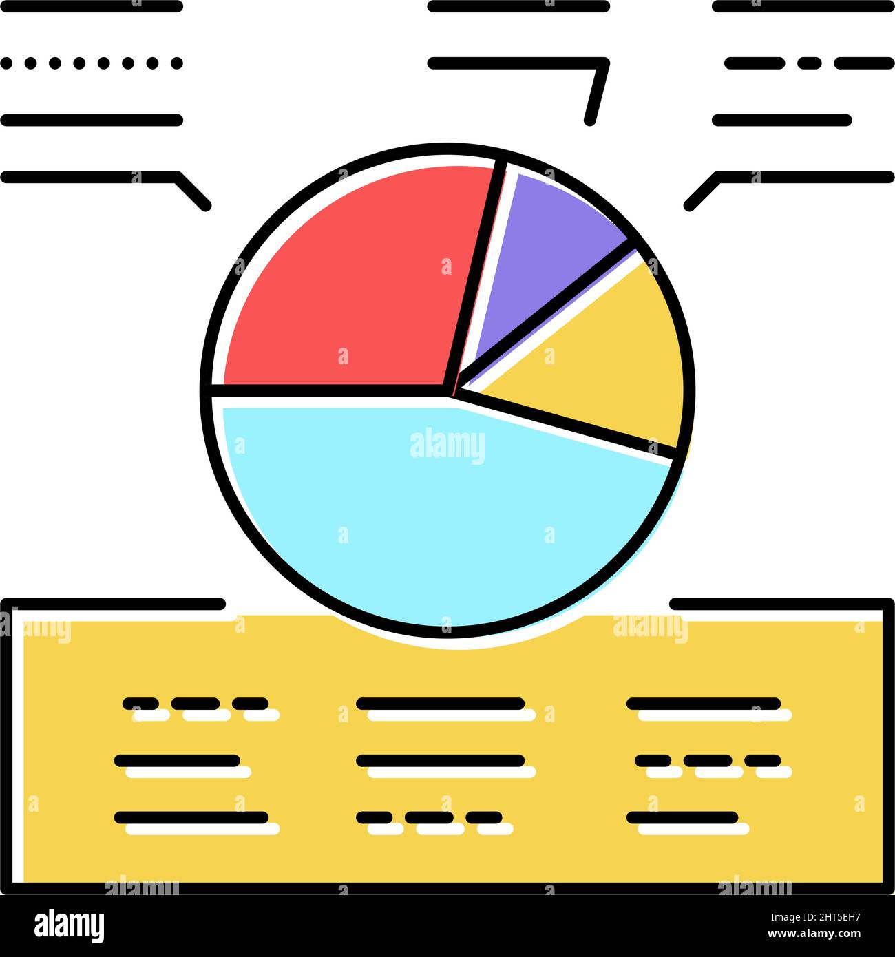 infographic chart color icon vector color illustration Stock Vector ...
