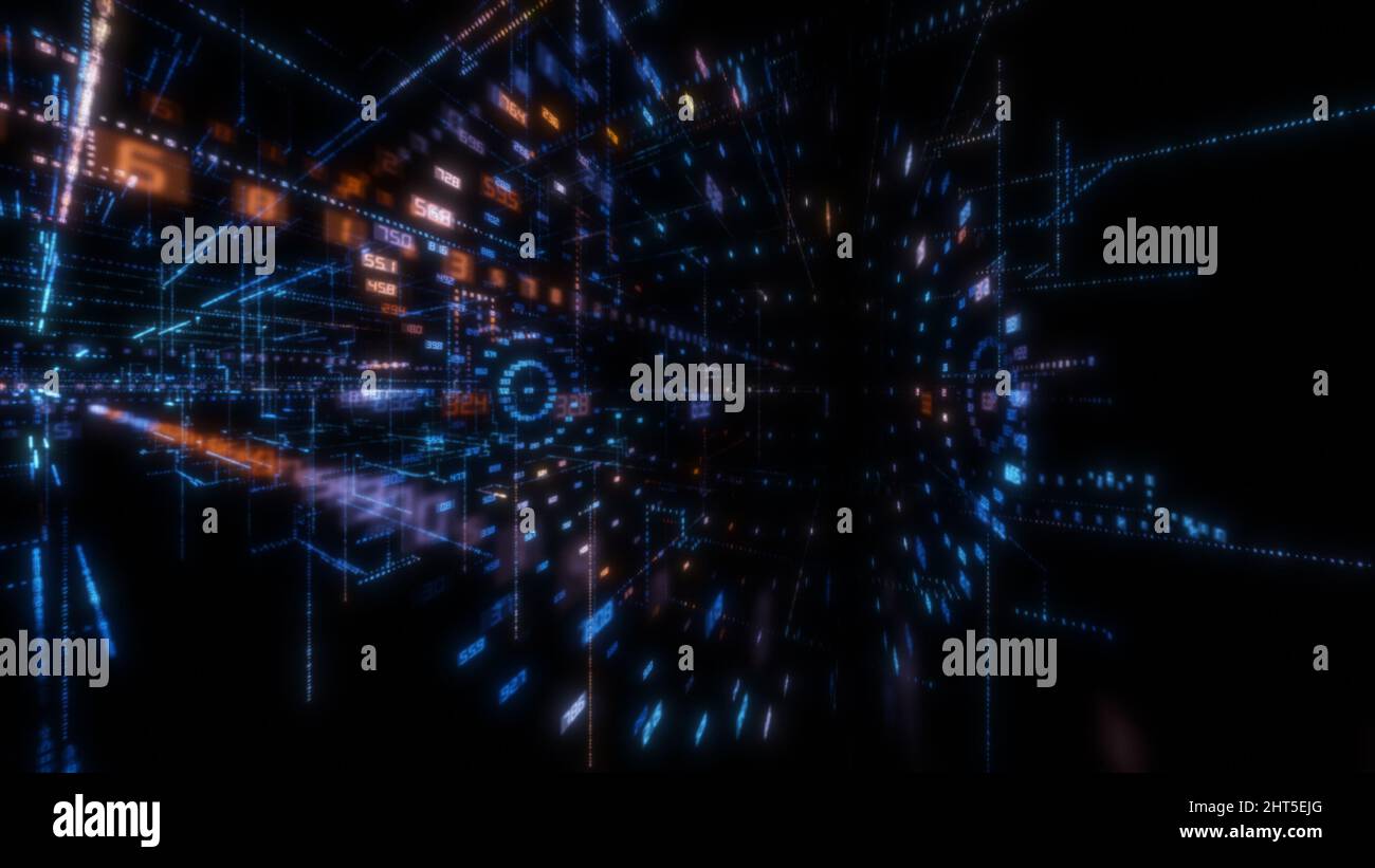 Luminous elements with numbers Stock Photo - Alamy