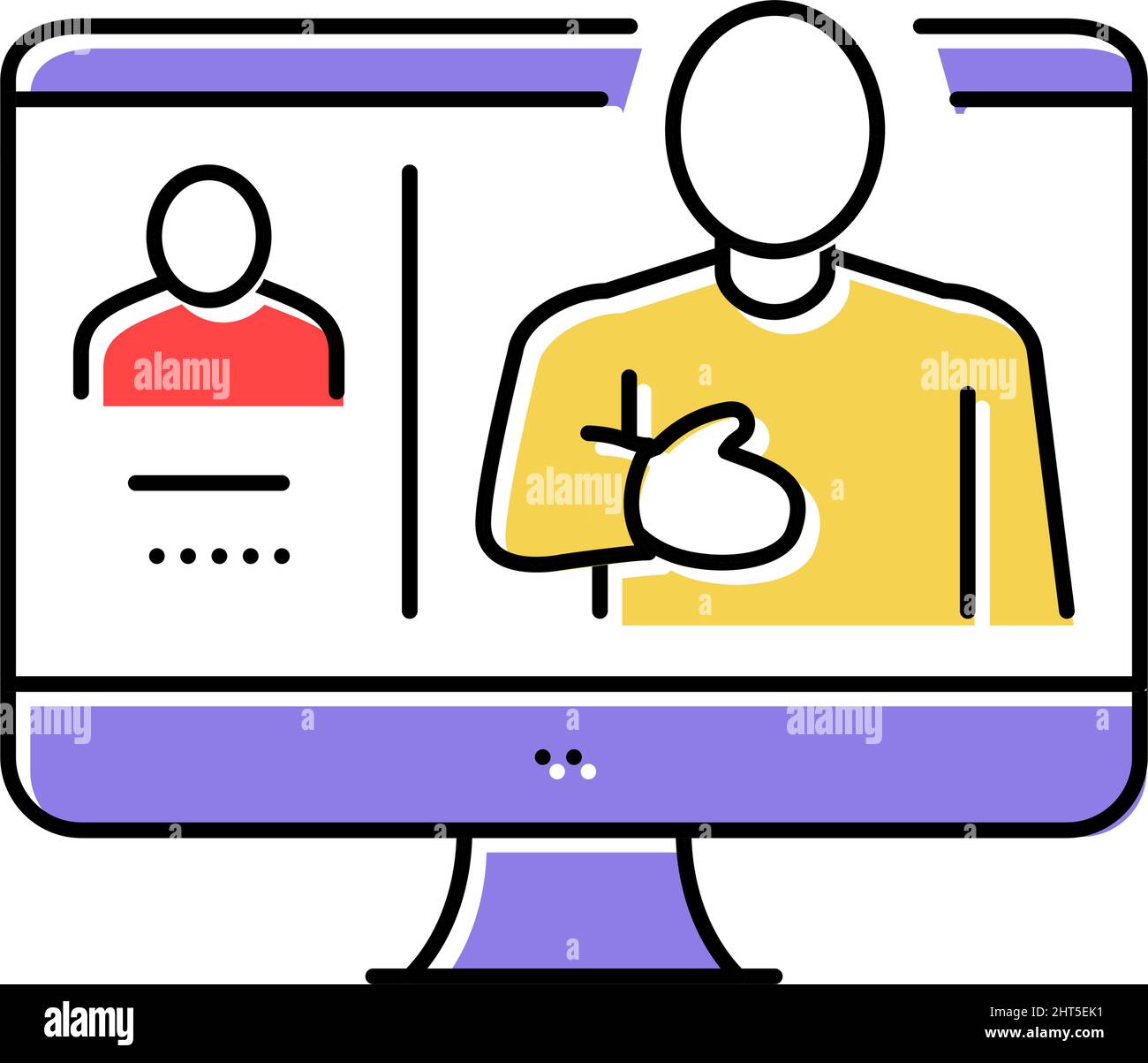 online call with customer color icon vector illustration Stock Vector ...