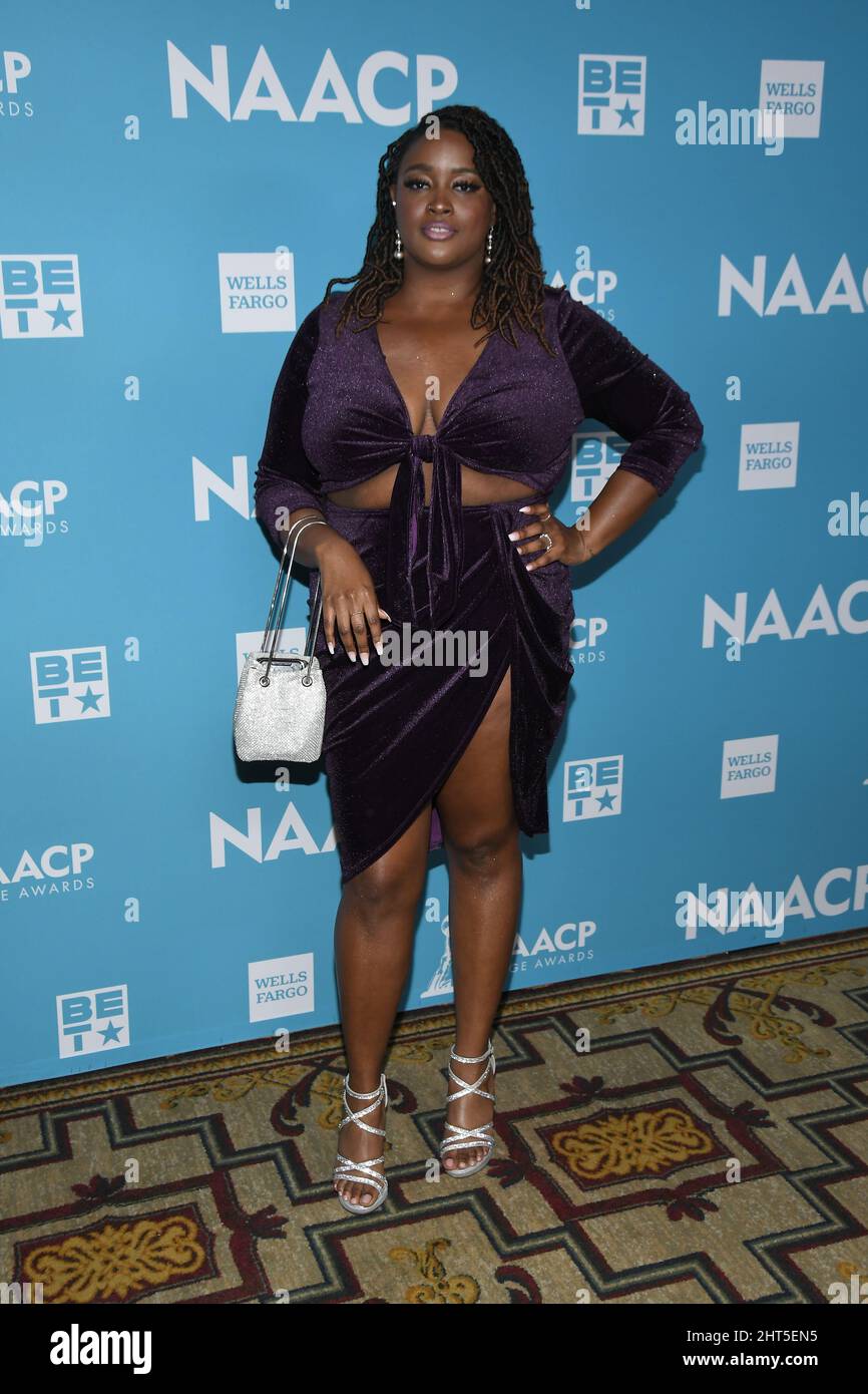 Los Angeles, USA. 26th Feb, 2022. Shanay J. Campbell arrives at the ...