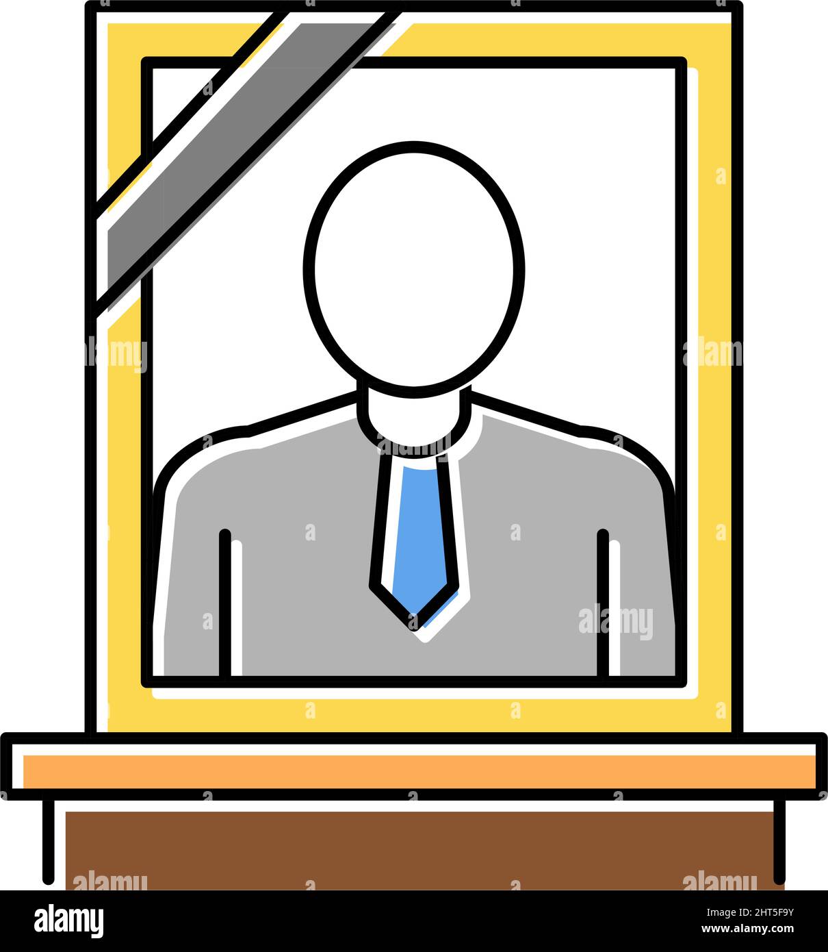 portrait dead human color icon vector isolated illustration Stock ...