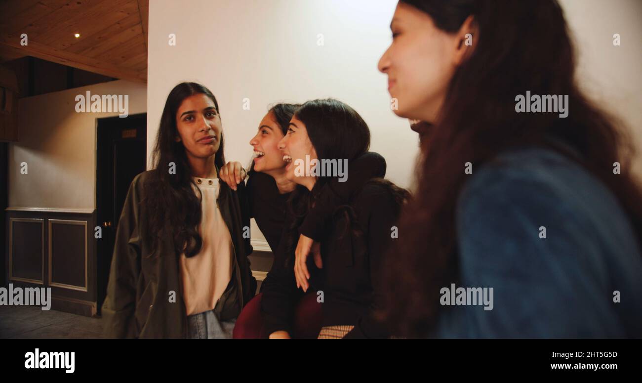 Group of South Asian friends laughing together - friendship concept ...