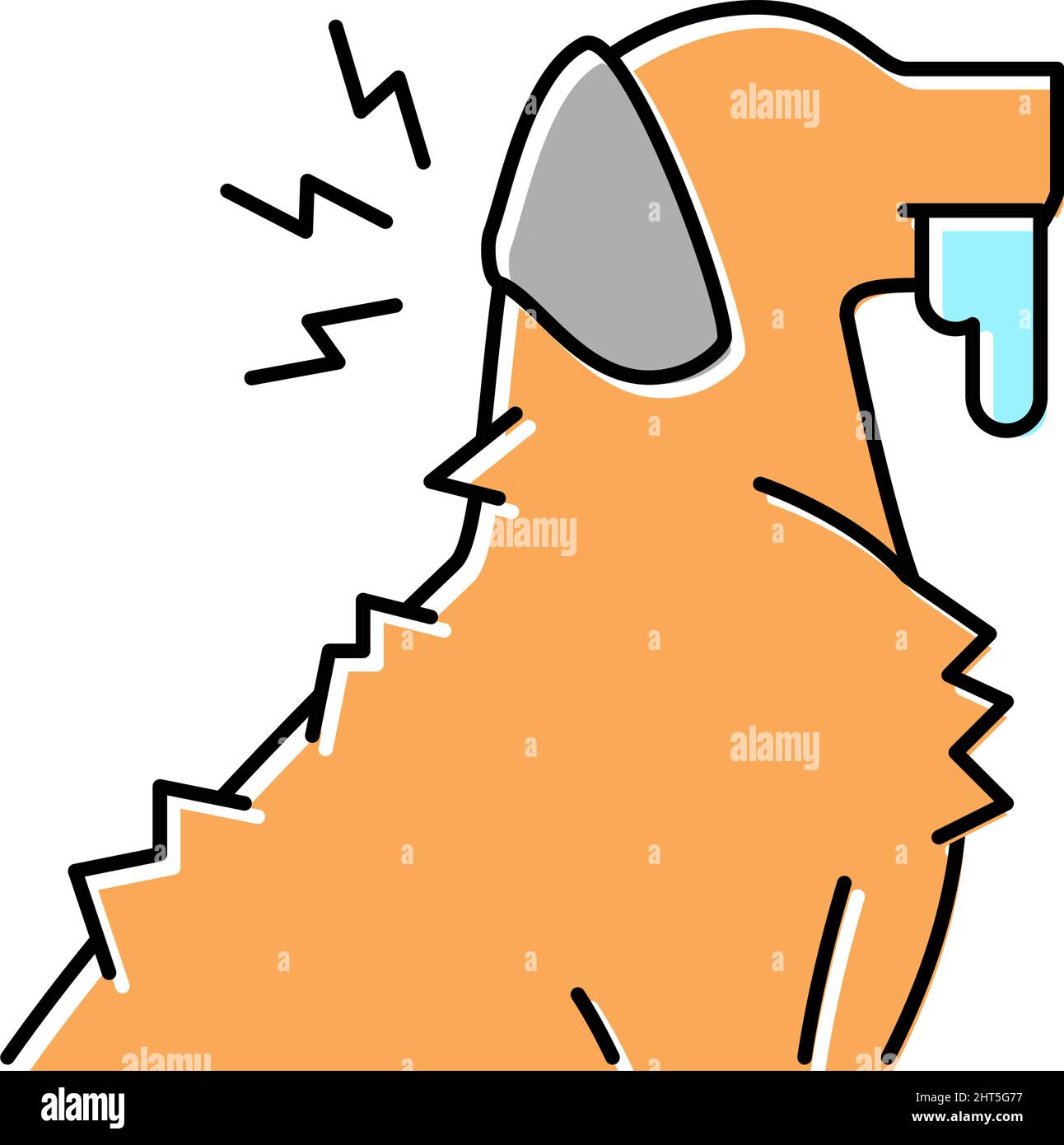 rabies pet disease color icon vector illustration Stock Vector Image ...