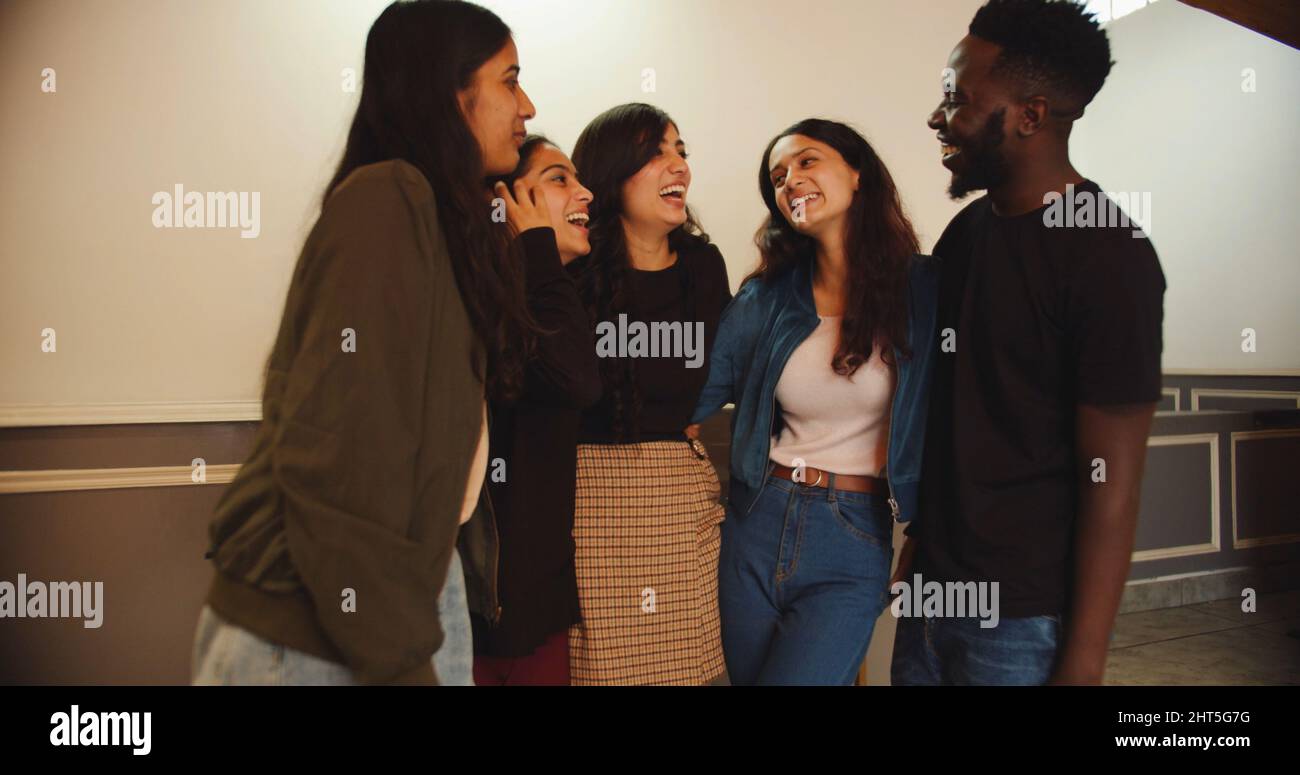 Group of South Asian friends laughing together - friendship concept ...