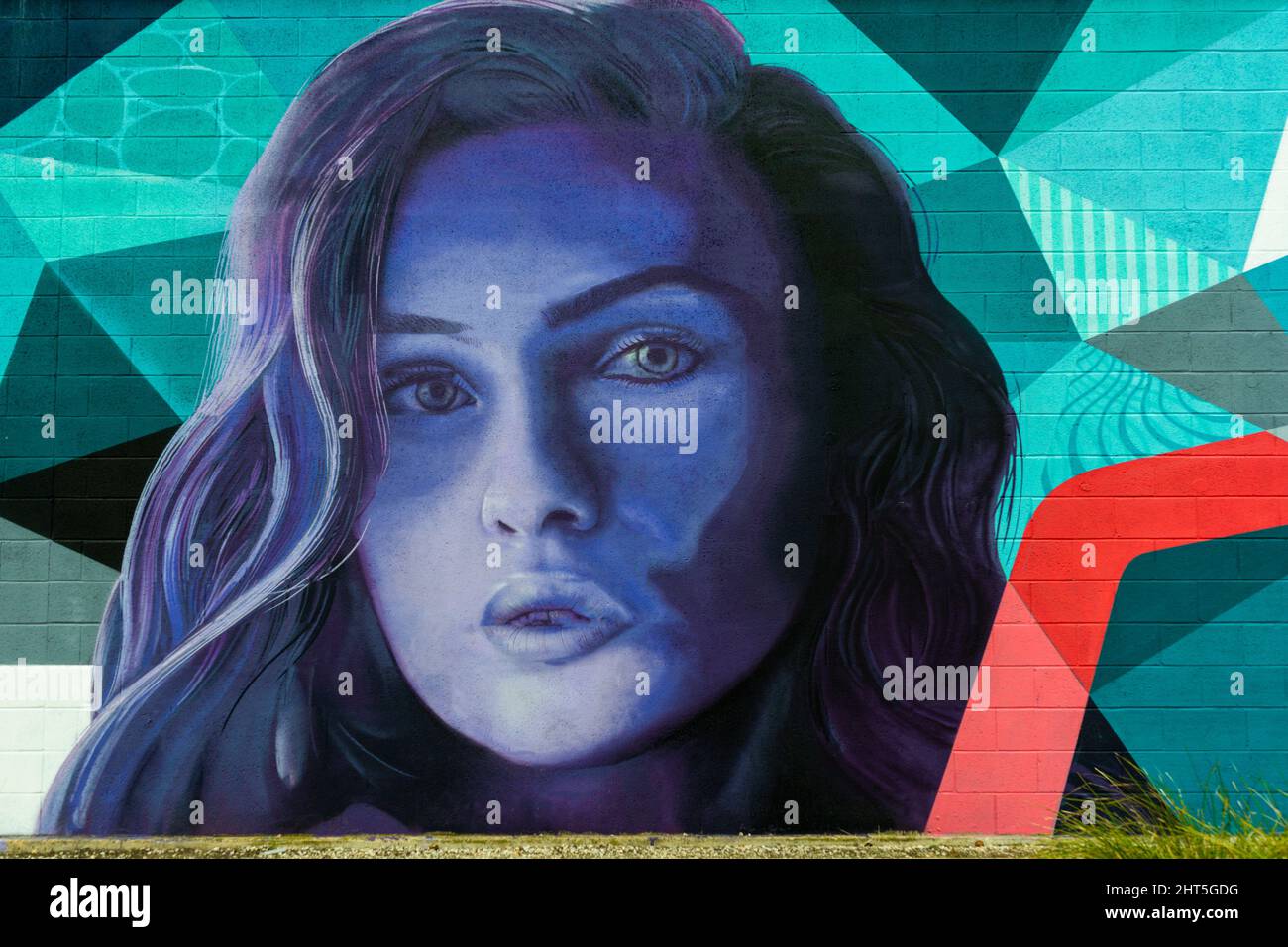 Art portrait on the dock lands of Port Adelaide Stock Photo - Alamy