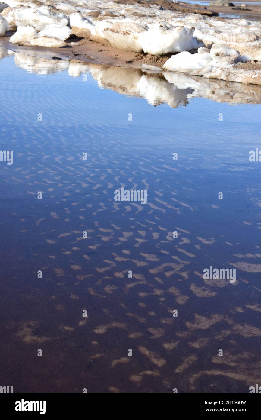 Vertical photo of salt rock formation on a sea shore Stock Photo - Alamy