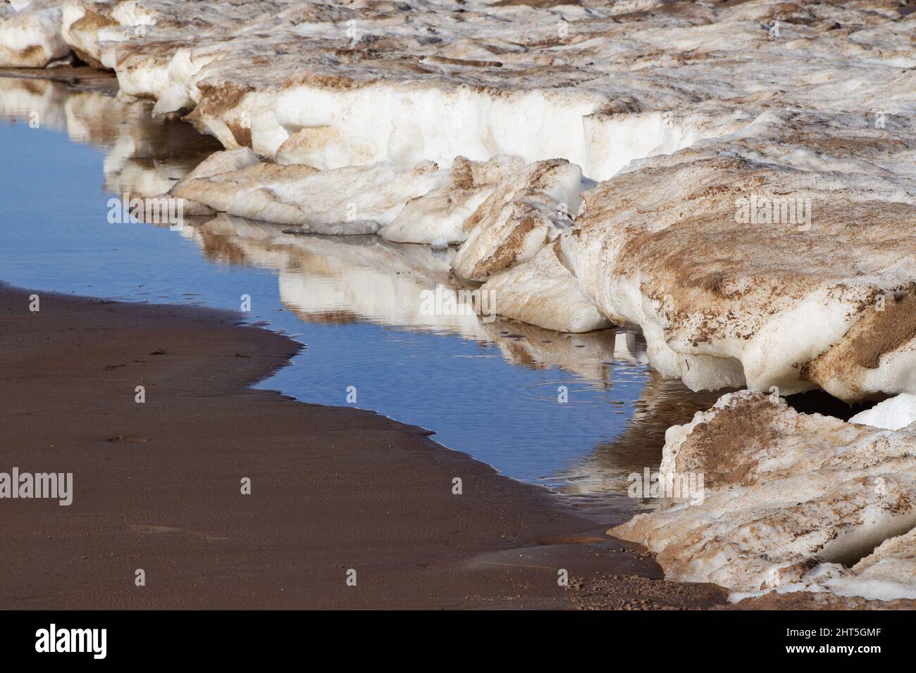 Photo of salt rock formation on a sea shore Stock Photo - Alamy