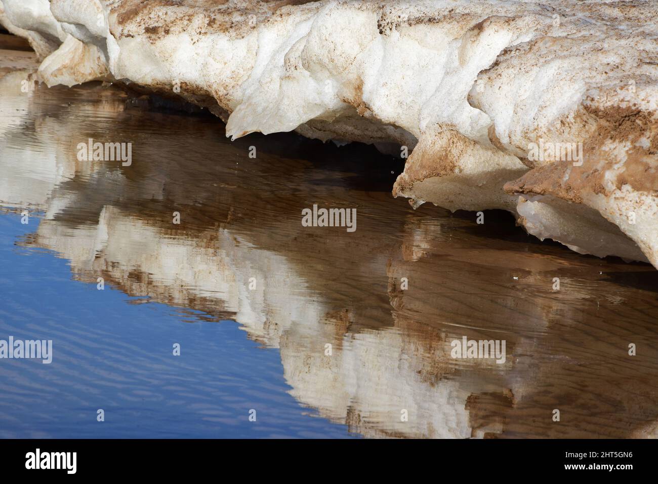 Beautiful view of snow-covered seashore Stock Photo - Alamy