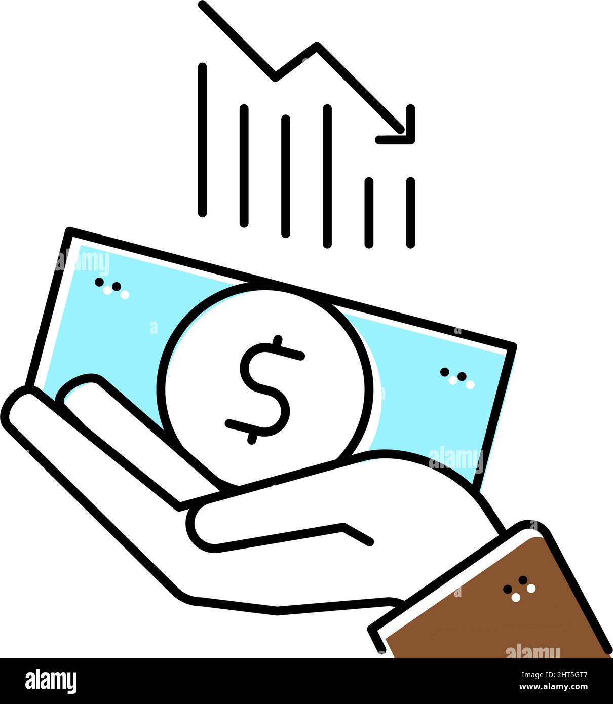 finance problem color icon vector illustration Stock Vector Image & Art ...