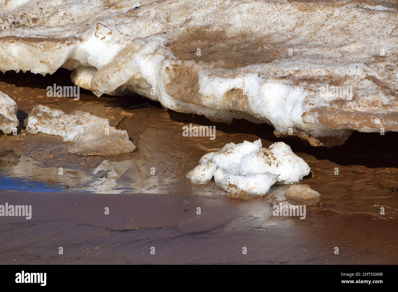 Beautiful beach with snow hi-res stock photography and images - Alamy