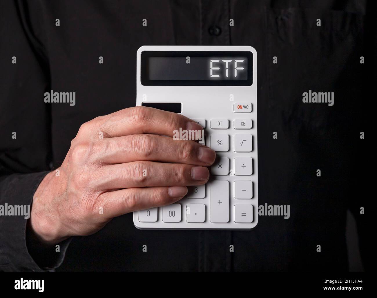 Calculator gold text on hi-res stock photography and images - Alamy