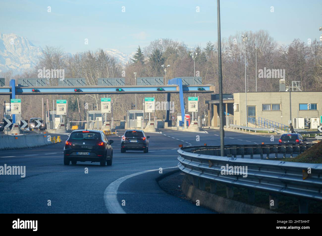 Closeup of street signs in Milan, Italy Stock Photo - Alamy