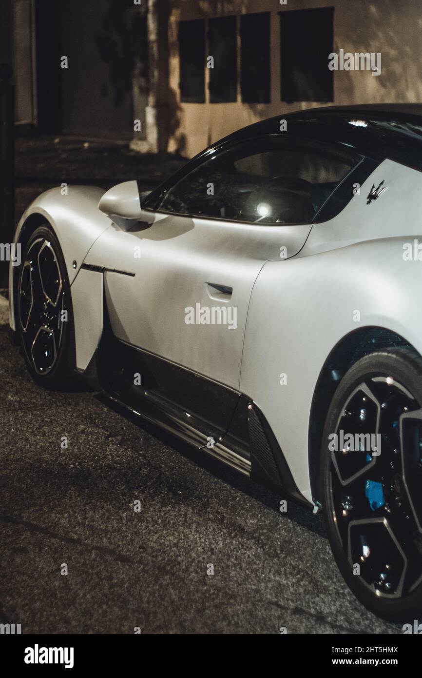 Vertical shot of a Maserati MC20 at night Stock Photo - Alamy