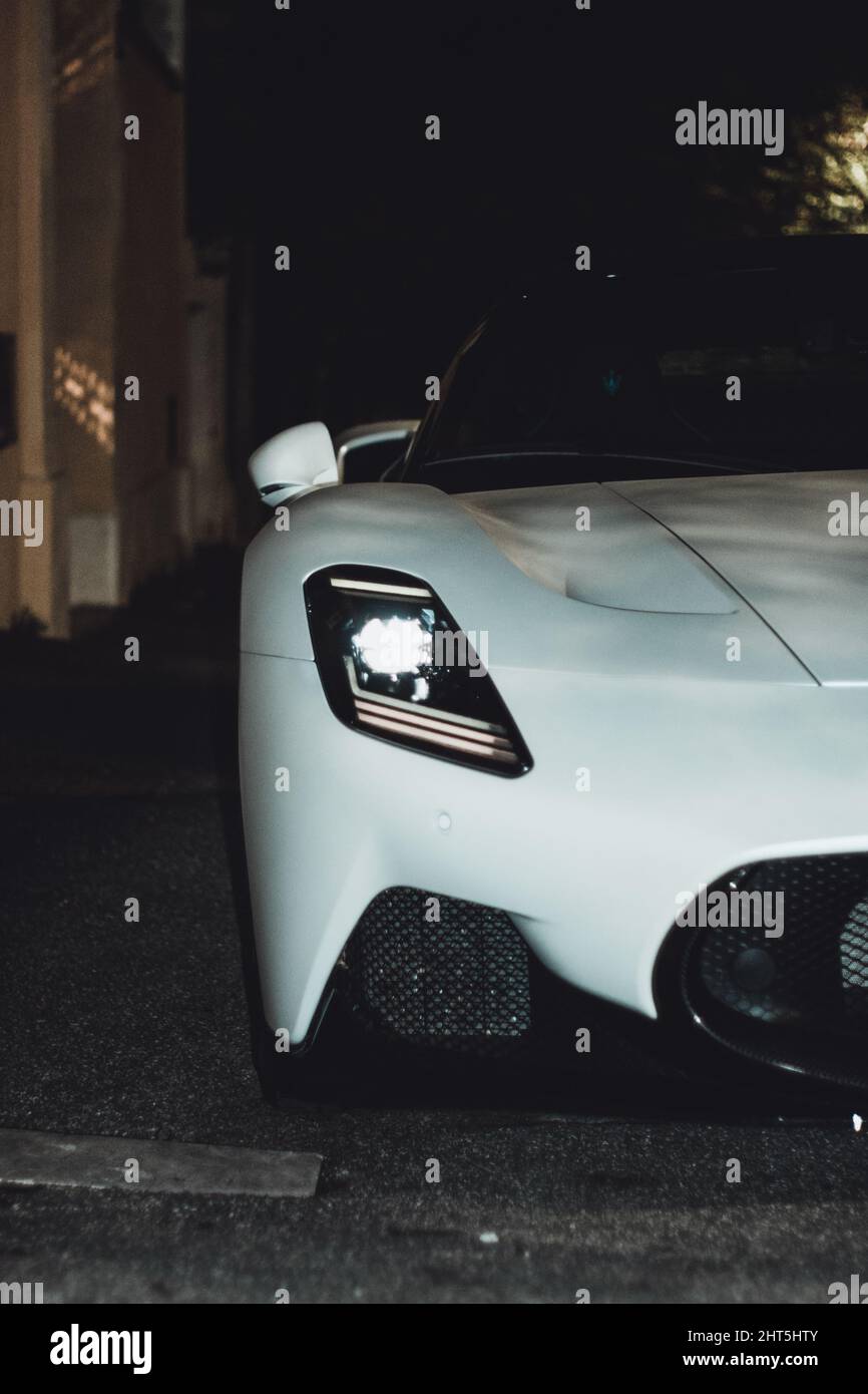 Vertical shot of a Maserati MC20 at night Stock Photo - Alamy