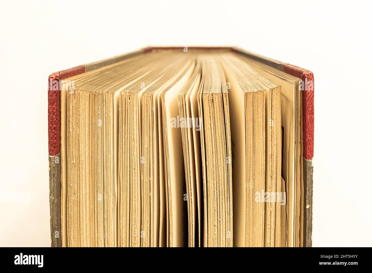 Picture of an old, thick book with white background Stock Photo - Alamy