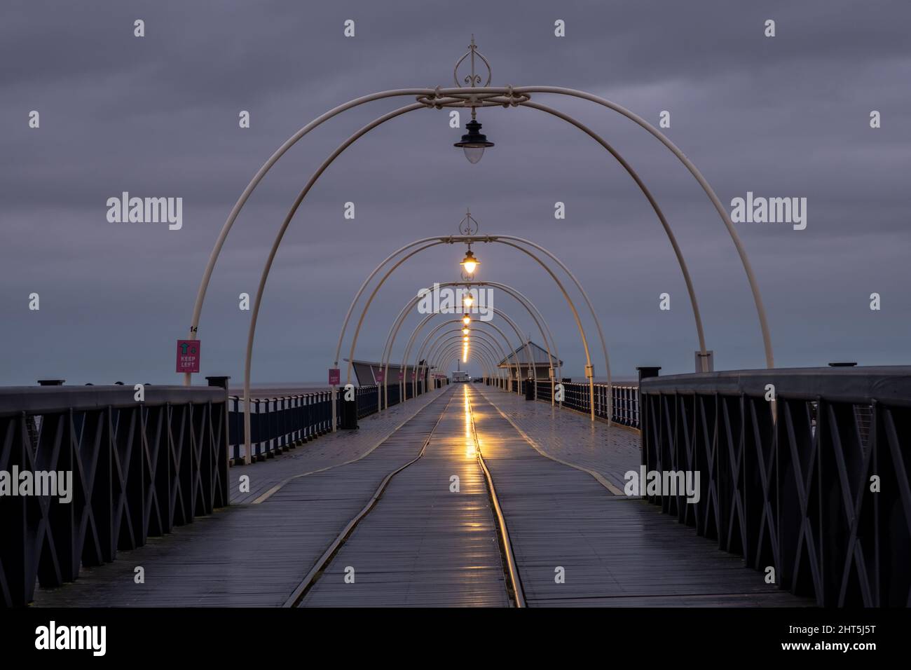 Rainy bridge on a stormy day Stock Photo - Alamy