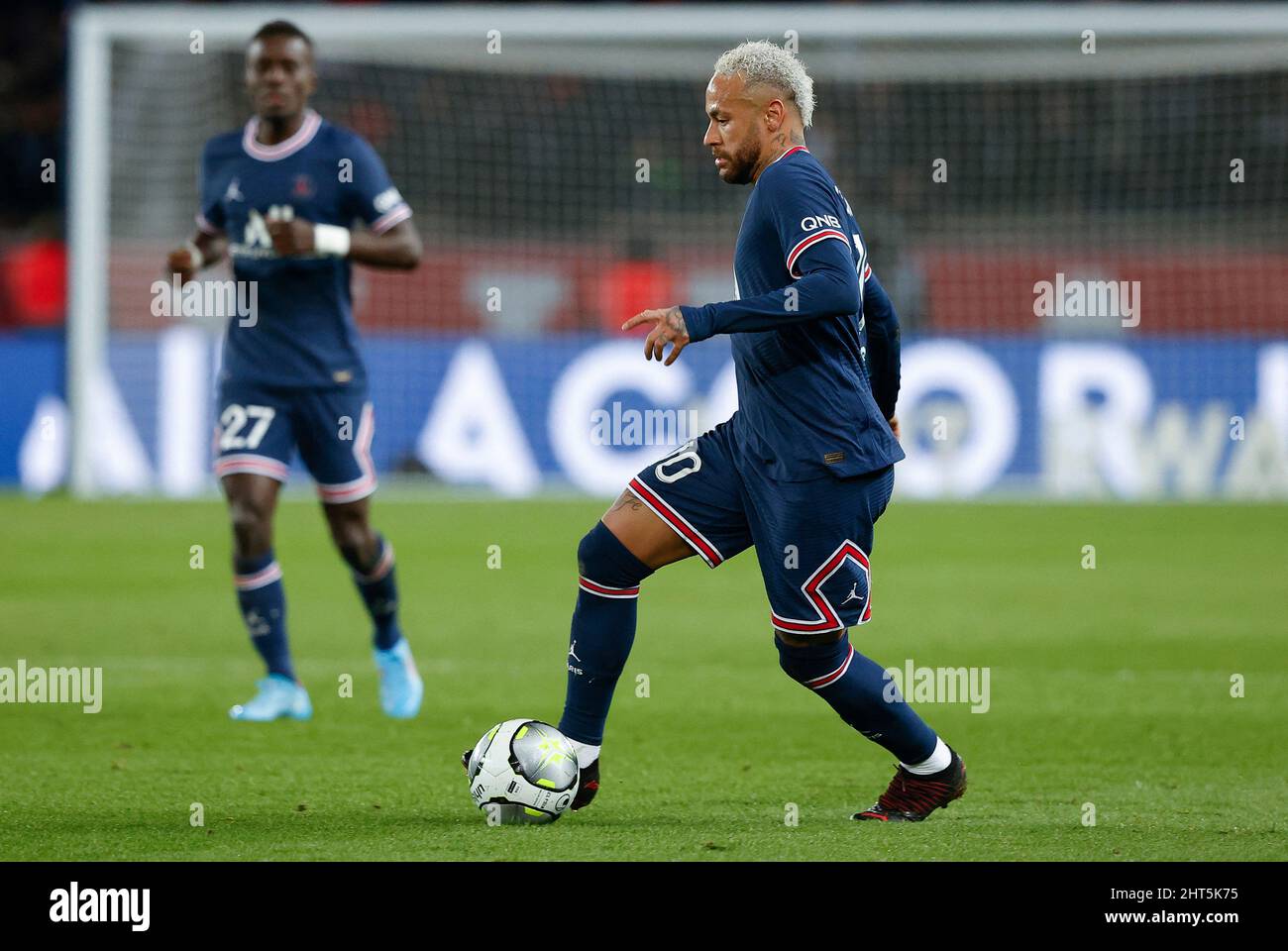 NEYMAR Jr of PSG In action during the Ligue 1 Paris Saint-Germain v AS ...