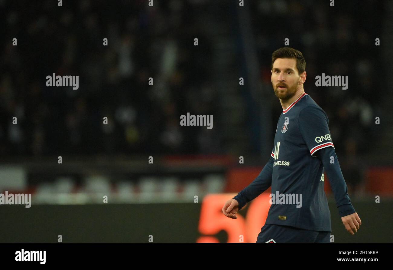 Paris Saint-Germain's Lionel Messi during the French L1 football match ...