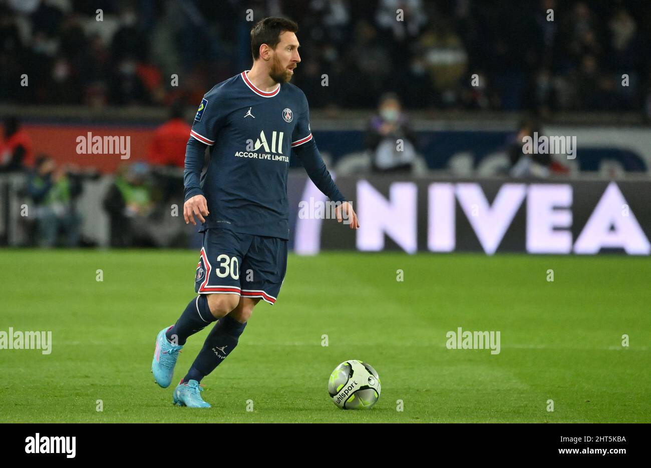 Paris Saint-Germain's Lionel Messi during the French L1 football match ...