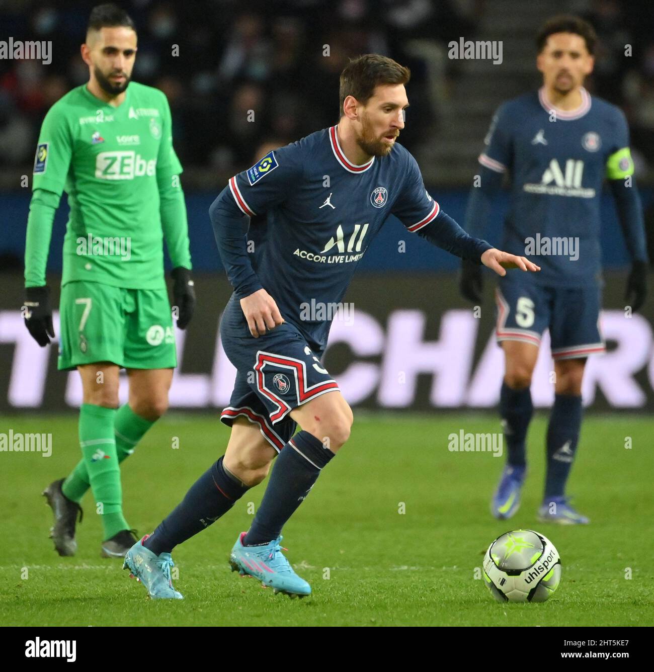 Paris Saint-Germain's Lionel Messi during the French L1 football match ...