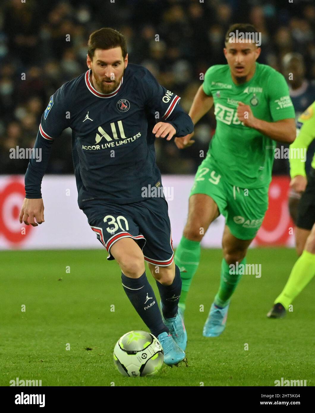 Paris Saint-Germain's Lionel Messi during the French L1 football match ...