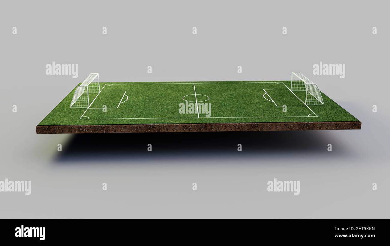 Illustration of a Football Field Stock Photo - Alamy