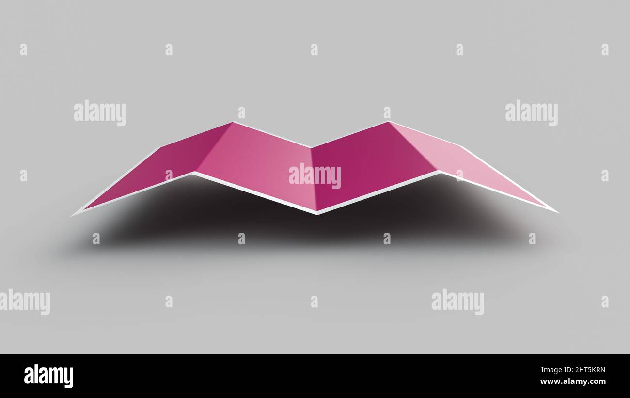 Illustration of a Folded paper realistic mockup empty map Paper ...