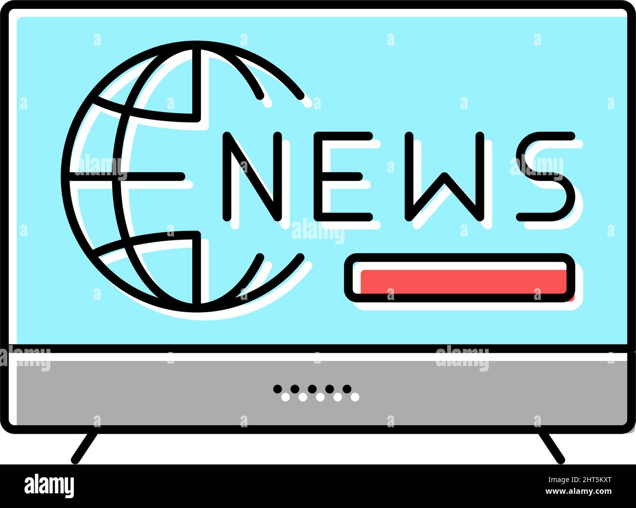television news color icon vector illustration Stock Vector Image & Art ...