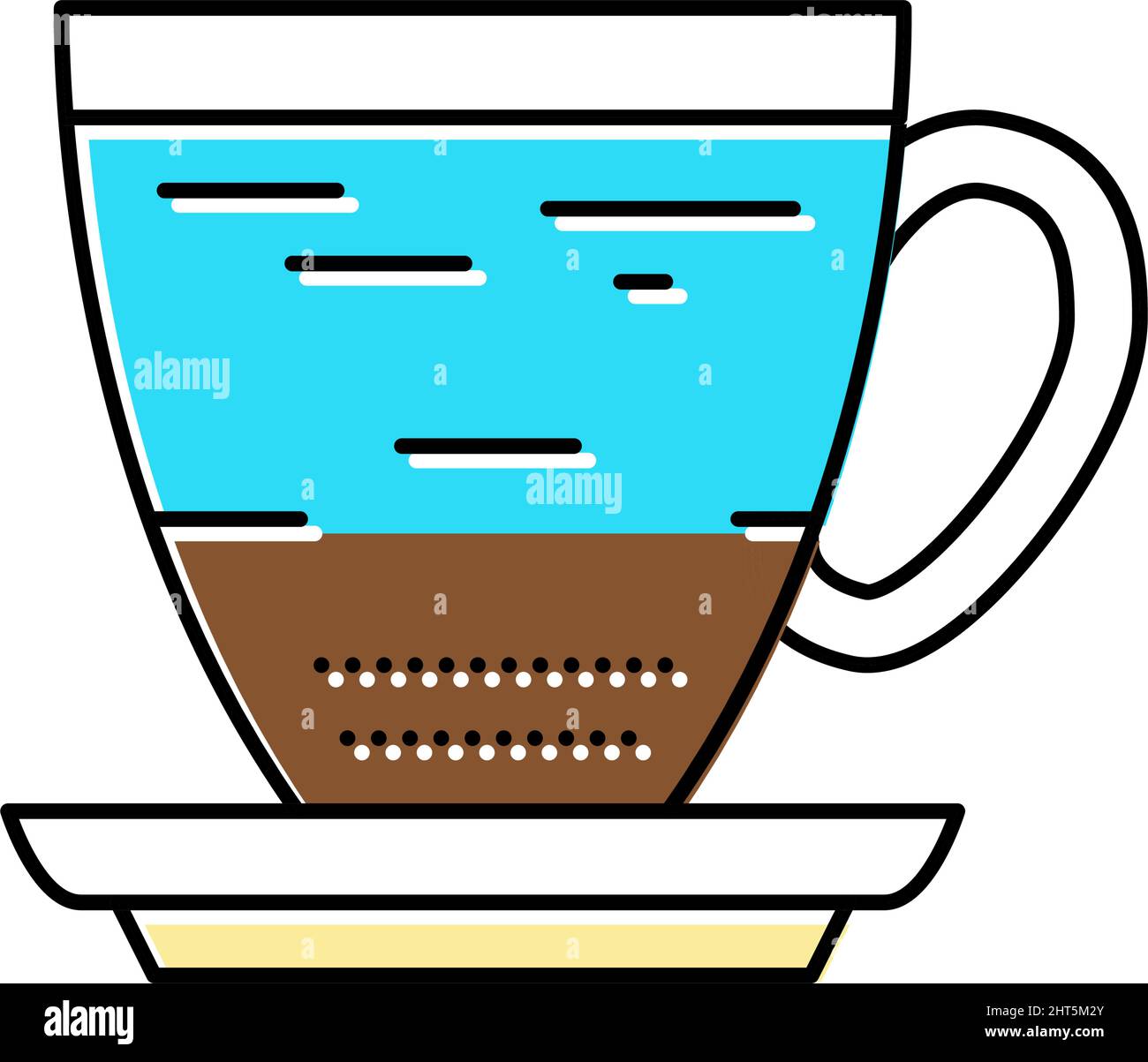 americano coffee color icon vector illustration Stock Vector Image ...