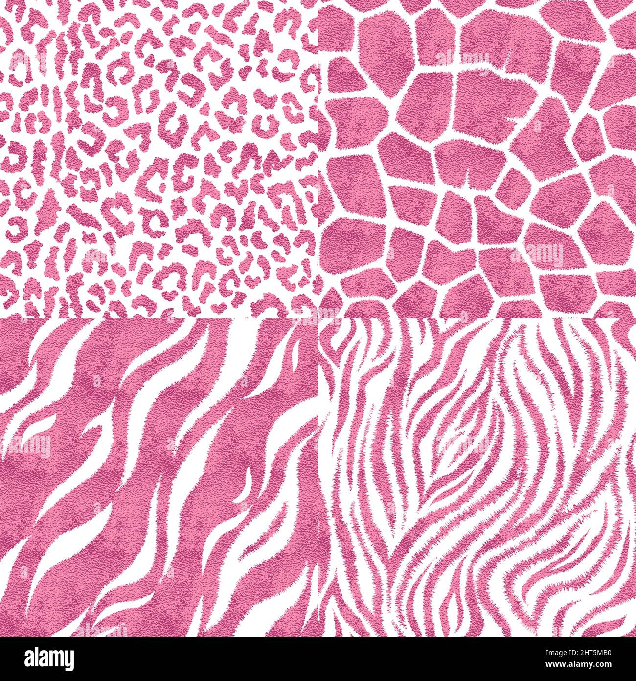 Set of seamless patterns with animal prints Stock Vector Image & Art ...