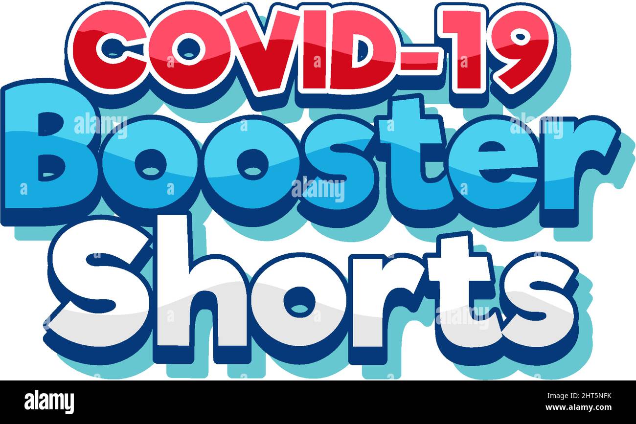 Booster shorts covid 19 vaccine logo illustration Stock Vector Image ...
