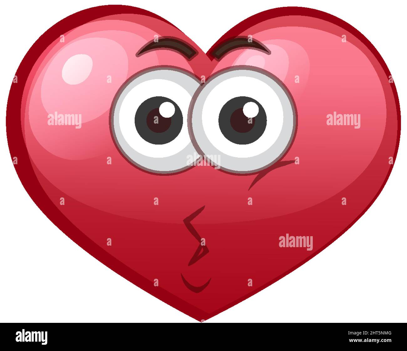 Heart face on white background illustration Stock Vector Image & Art ...
