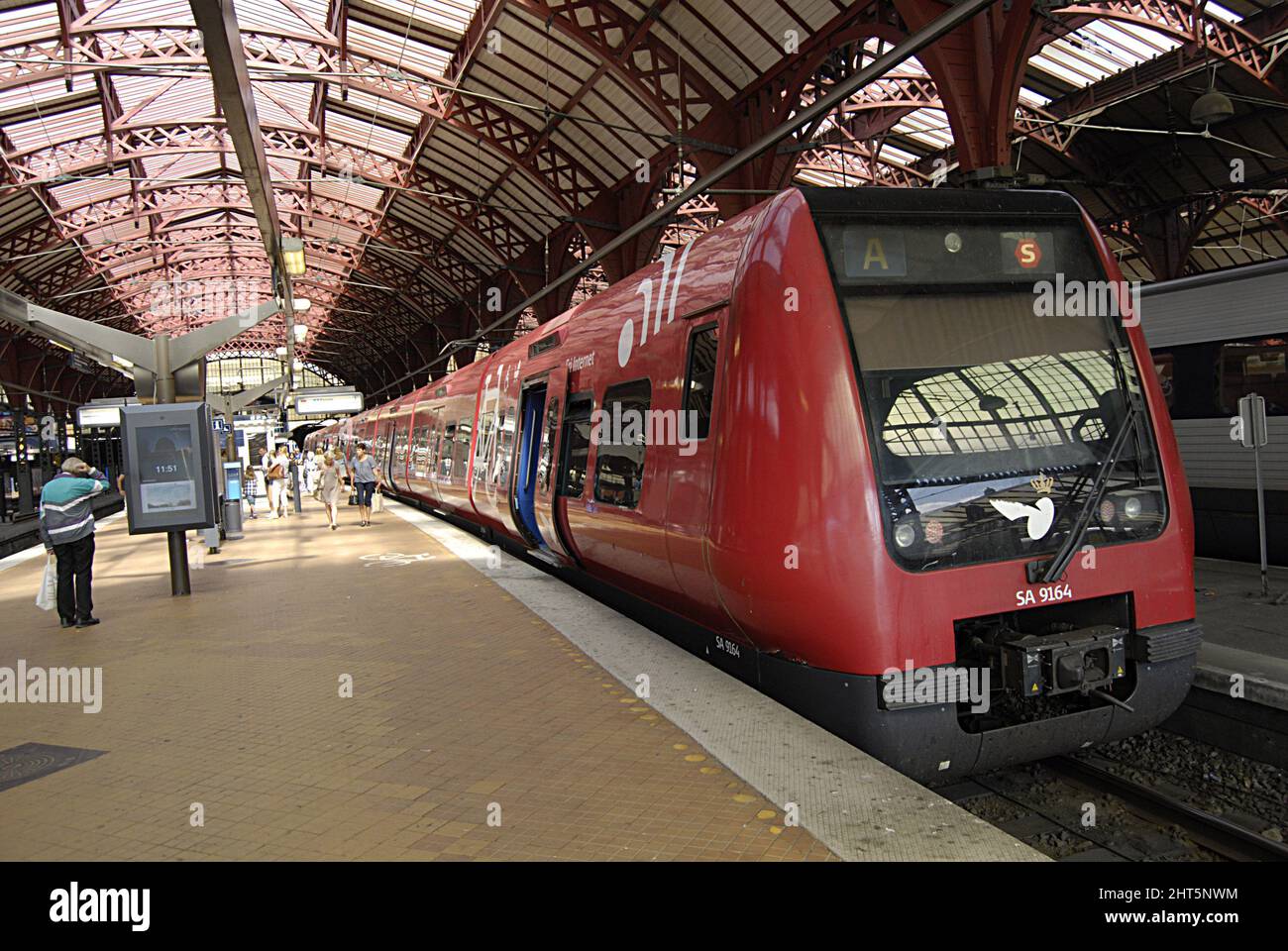 Copenhagen / Denmark. Danish local train DSB danish train transport ...