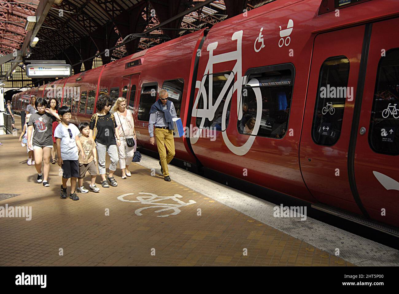 Copenhagen / Denmark. Danish local train DSB danish train transport ...