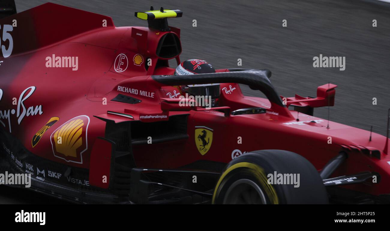 Ferrari formula 1 truck on the road at Circuit de Spa-Francorchamps ...