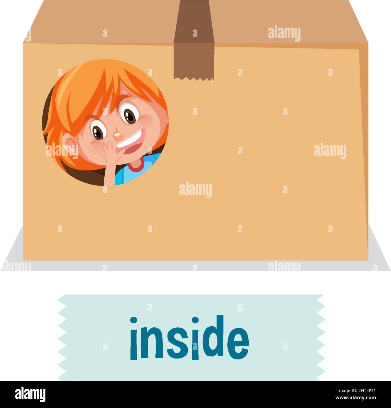 Girl inside a box Cut Out Stock Images & Pictures - Alamy