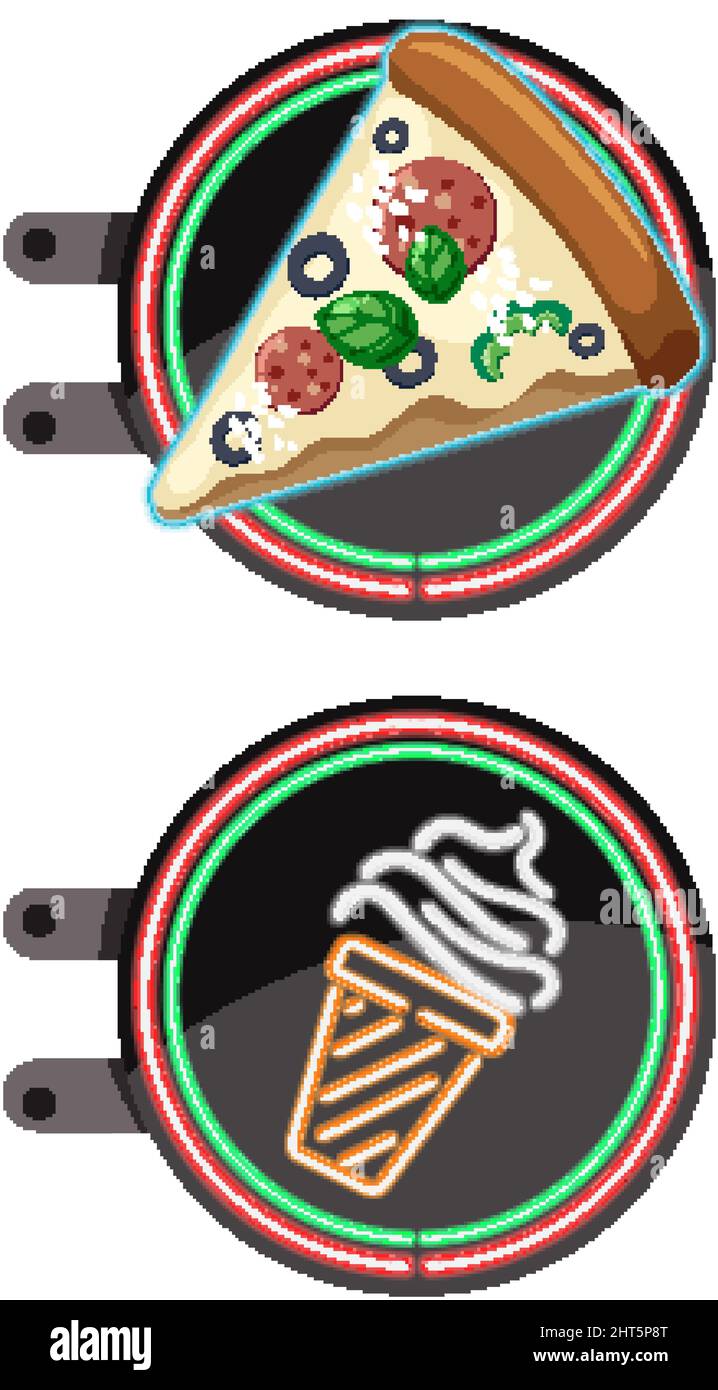 Set of food sign for shop illustration Stock Vector Image & Art - Alamy