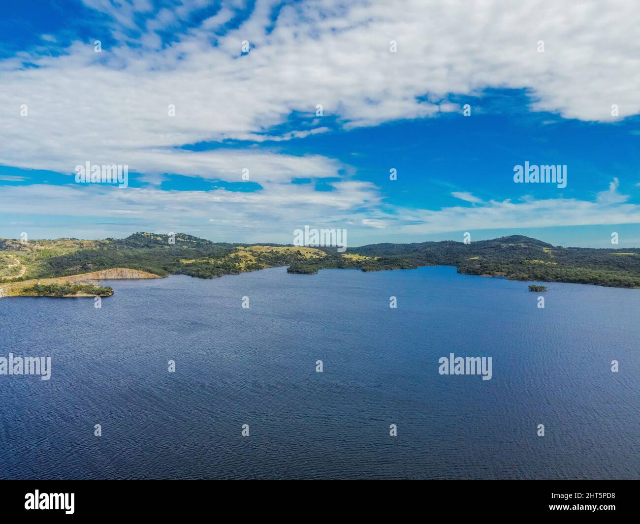 Beautiful shot of Pindari Dam Water Power Plant, Australia Stock Photo ...