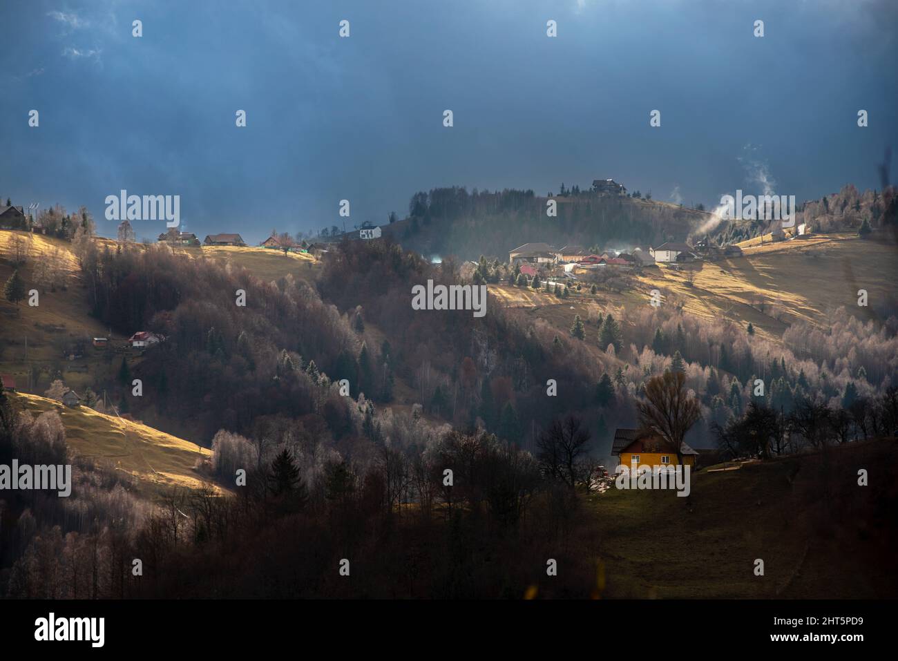 Beautiful village in mountains Stock Photo - Alamy