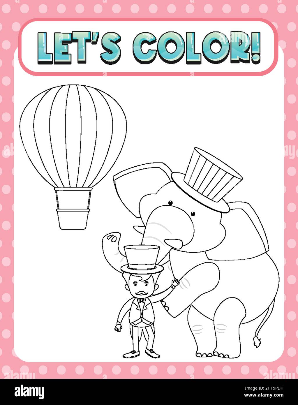 Circus doodle outline for colouring printable illustration Stock Vector ...